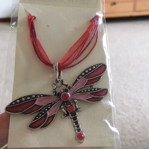 Jewelry | Dragonfly Red Crystal Necklace | Poshmark